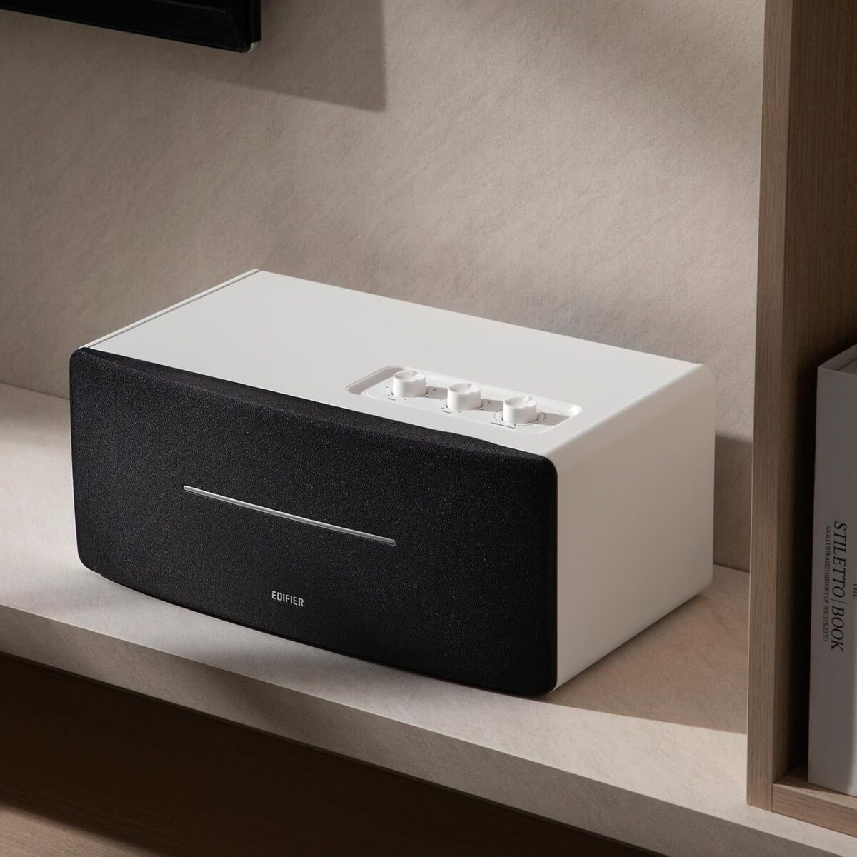 Edifier D12 Bluetooth Integrated Desktop Stereo Speaker 70 Watts (White ...