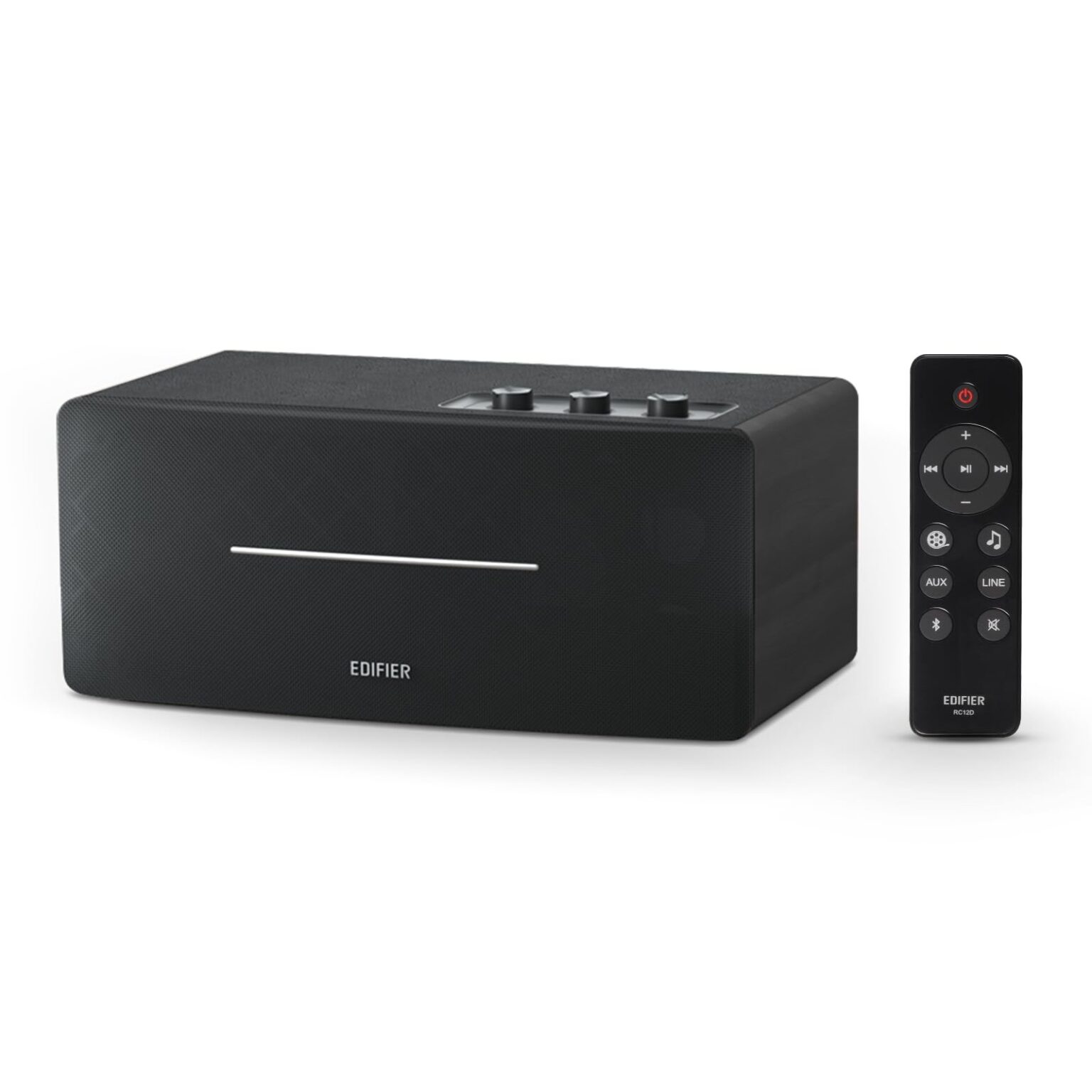 Edifier D12 Bluetooth Integrated Desktop Stereo Speaker 70 Watts (Black ...